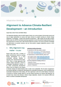 Adaptation Briefing: Alignment to Advance Climate-Resilient Development - an Introduction ...